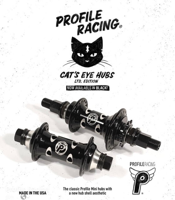 Profile Cats Eye Mini Hubs (Black) – Circuit BMX